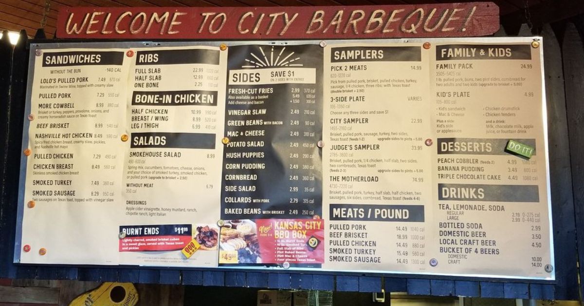 City BBQ Menu (Update Menu 2025 : Mosley's Barbecue