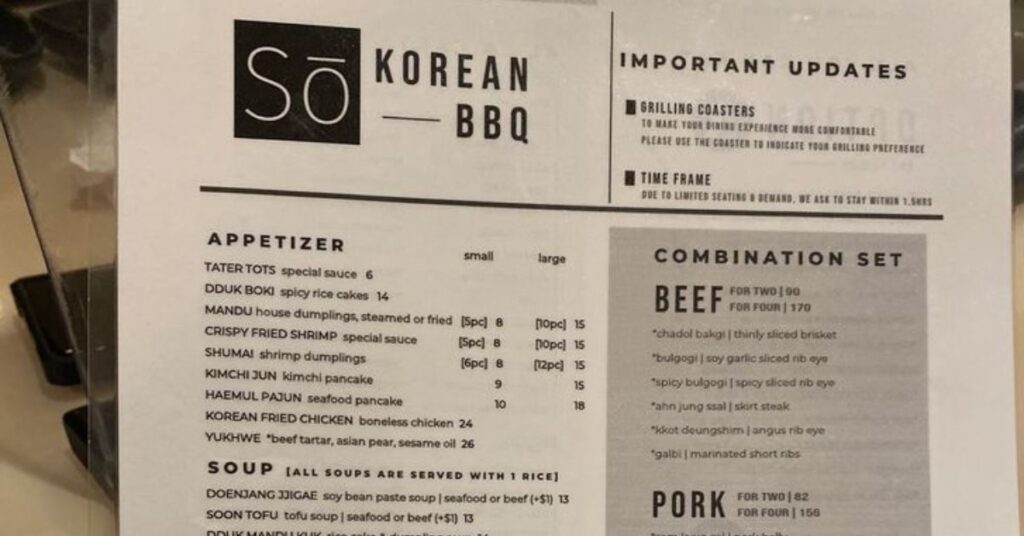 Gen BBQ Menu (Update Menu 2026) : Mosley's Barbecue