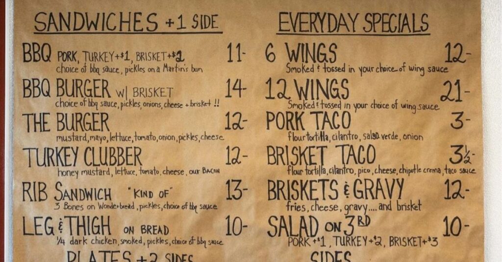 407 BBQ Menu (Update Menu 2025) : Mosley's Barbecue