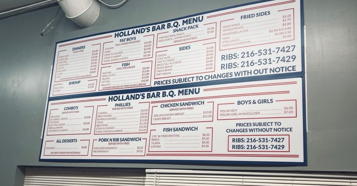 407 BBQ Menu (Update Menu 2025) : Mosley's Barbecue